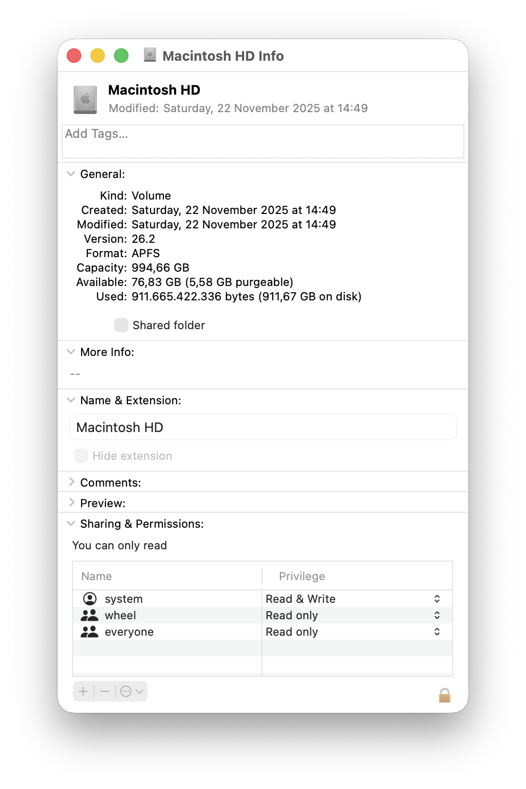 Changing hard drive from Read to Write on Mac