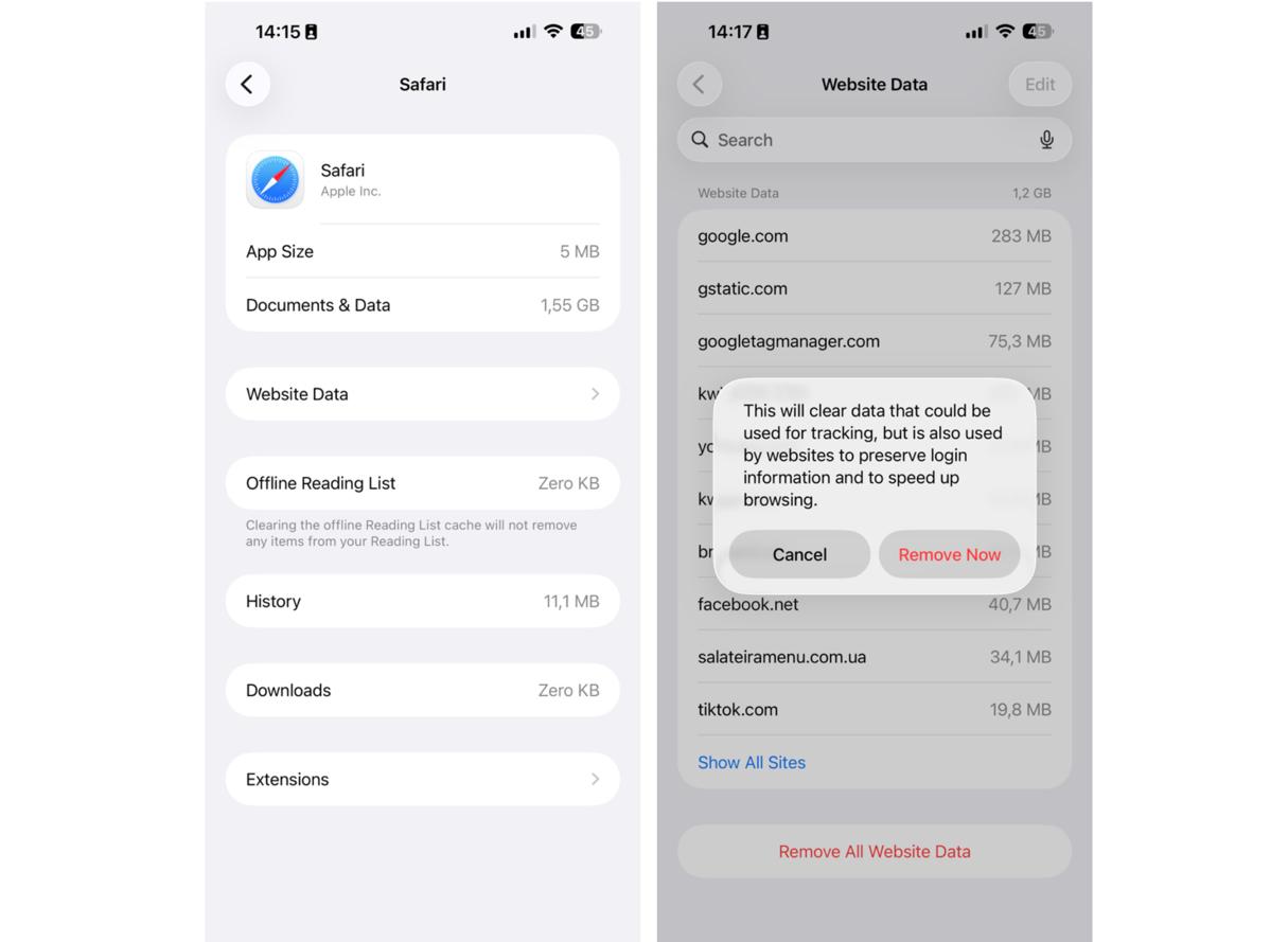 What do applications mean in iPhone storage?